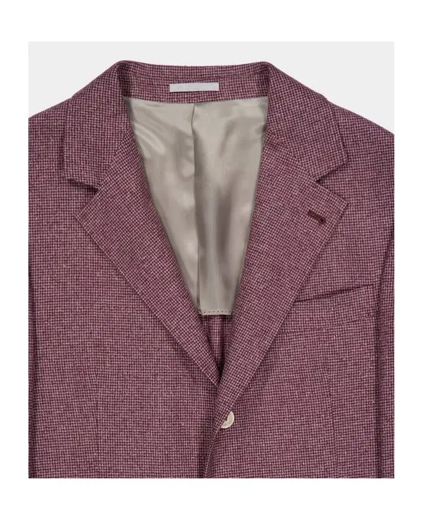 Brunello Cucinelli Single-breasted Puppytooth Blazer - Red