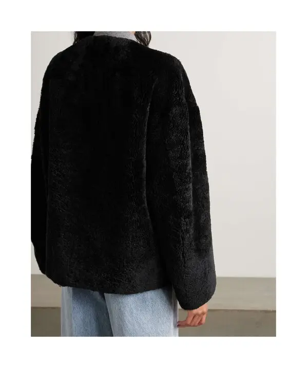 TOTEME Long-sleeved Fur Coat With Buckle Detail