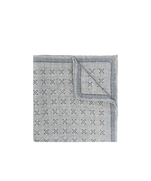 Brunello Cucinelli Floral-print Pocket Square - Gray