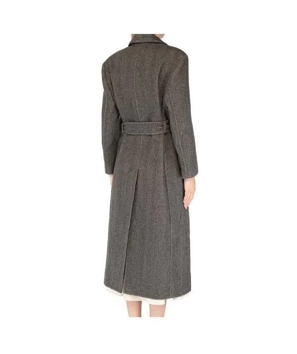 Brunello Cucinelli Monili Chain-embellished Chevron Coat