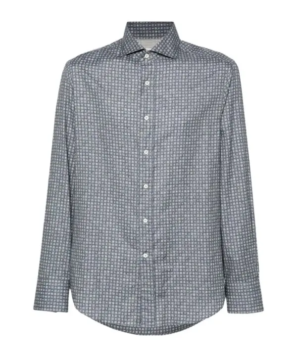 Brunello Cucinelli Graphic-print Cotton Shirt