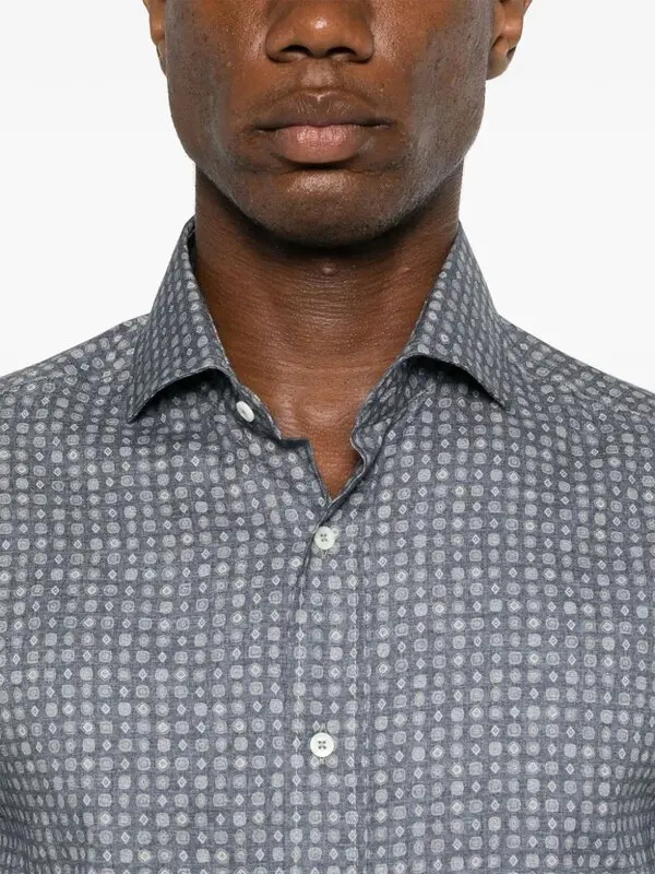 Brunello Cucinelli Graphic-print Cotton Shirt