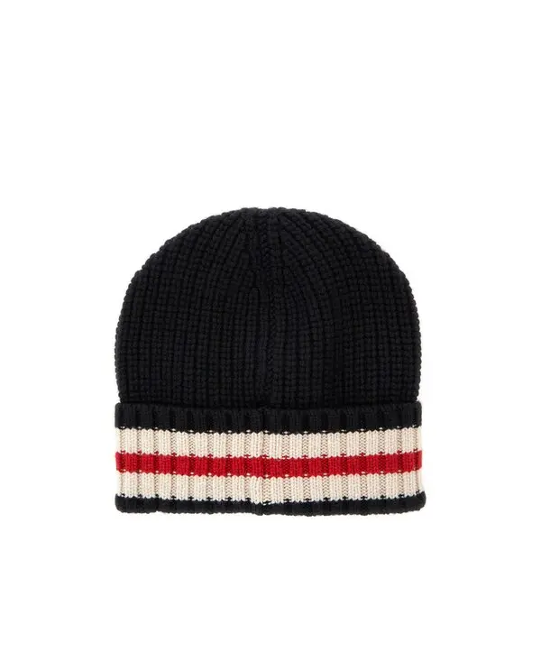 Brunello Cucinelli Ribbed Beanie With Stripe Detail