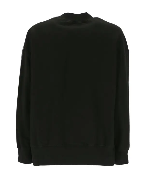 Palm Angels Glitter Logo Detail Crew-neck Sweatshirt