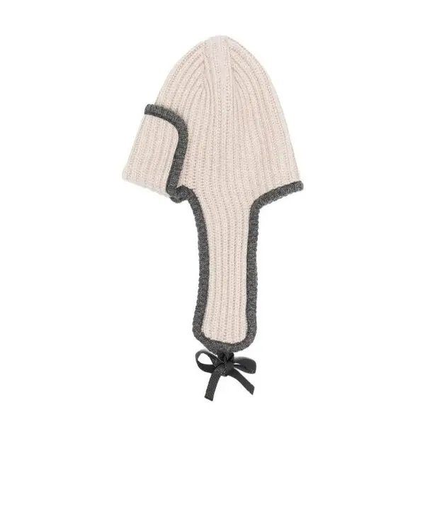 Brunello Cucinelli Cashmere Ear Flap Beanie - Nude