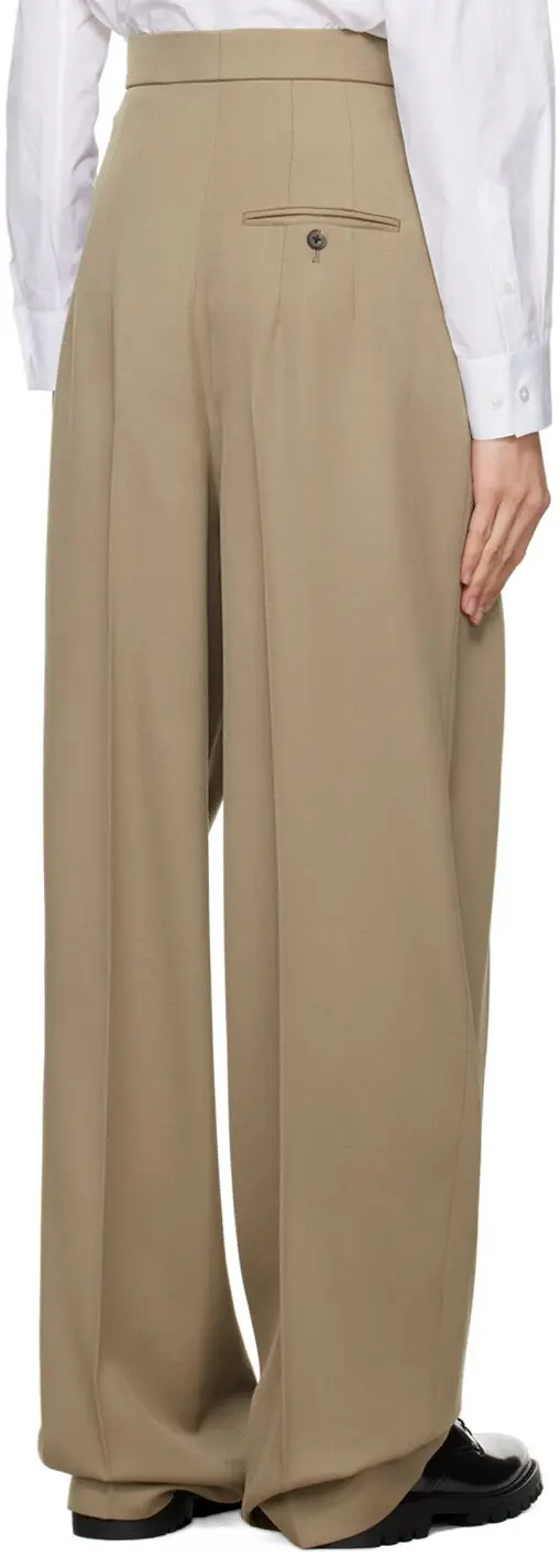 THE ROW High-waisted Pleated Wide-leg Trousers