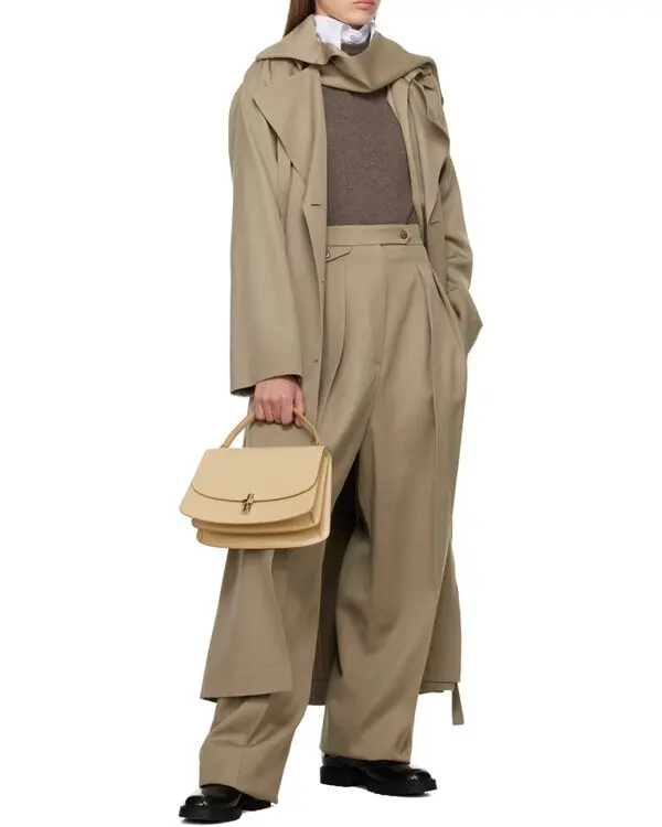 THE ROW High-waisted Pleated Wide-leg Trousers