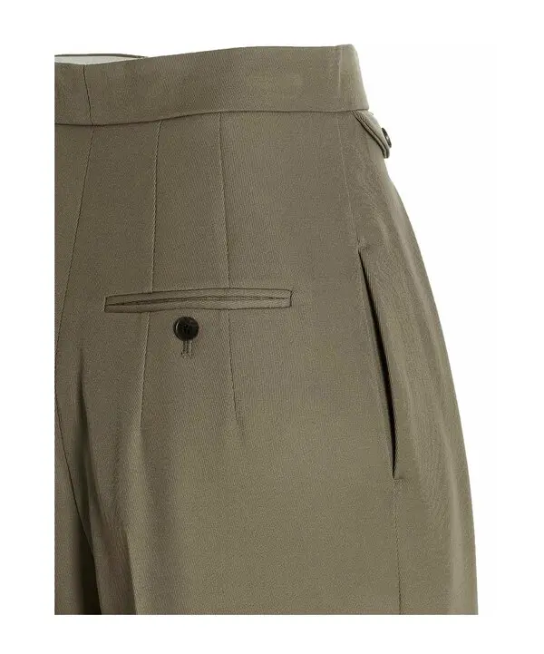 THE ROW High-waisted Pleated Wide-leg Trousers