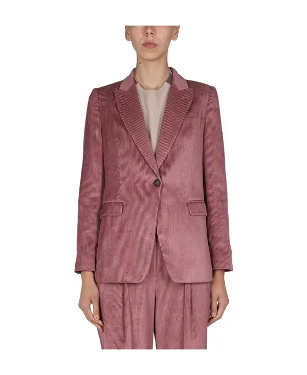 Brunello Cucinelli Single-breasted Blazer In Corduroy