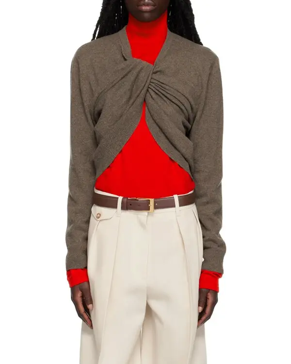 THE ROW Twisted Open-back Jumper - Brown