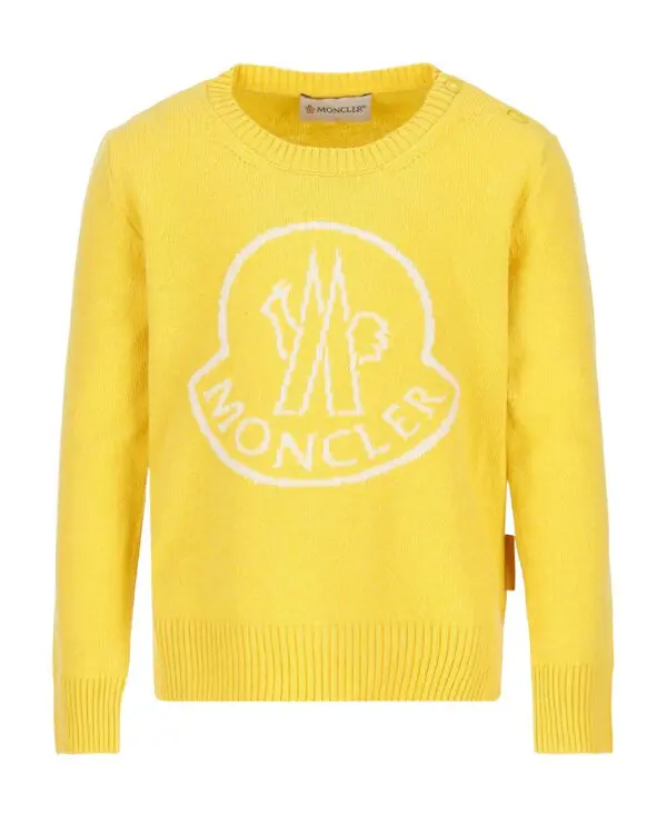 Moncler Logo Intarsia Wool Blend Pullover