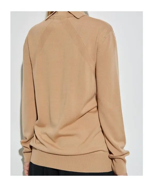 JIL SANDER High-neck Rib-knit Jumper - Beige