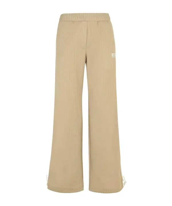 GOLDEN GOOSE Striped Logo Printed Track Pants - Beige