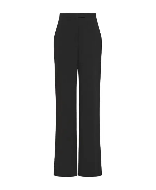 THE ROW Embossed Detail Tailored Slim Wool Silk Pants
