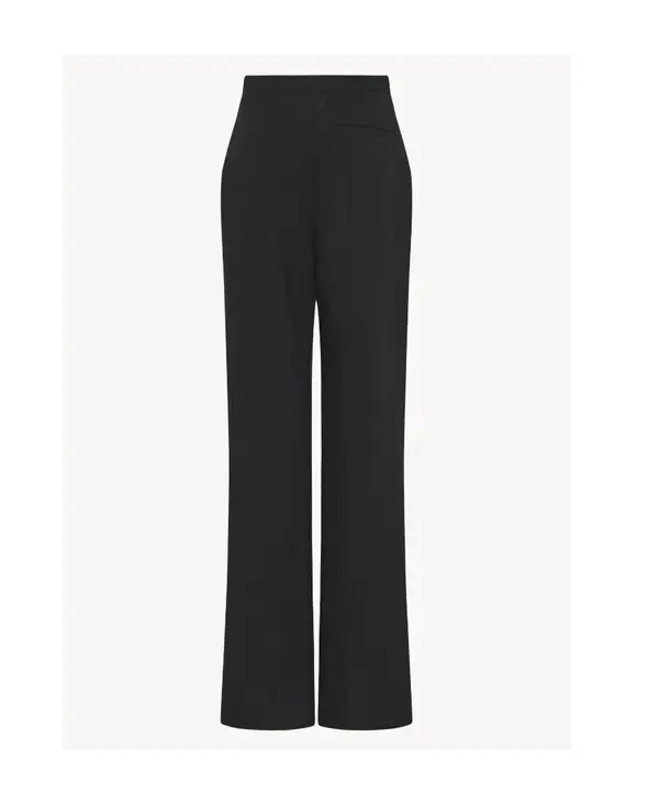 THE ROW Embossed Detail Tailored Slim Wool Silk Pants
