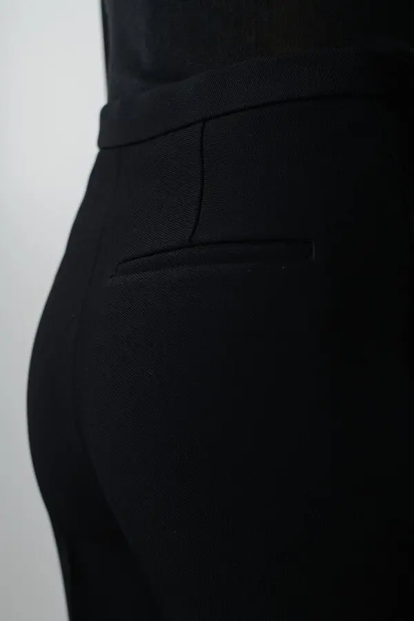 THE ROW Embossed Detail Tailored Slim Wool Silk Pants