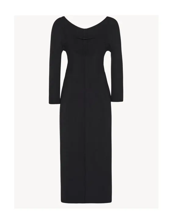 THE ROW Long Sleeve Wool Blend Dress