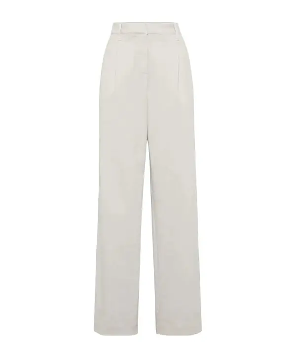 Brunello Cucinelli Embellished Loose Fit Jeans - White
