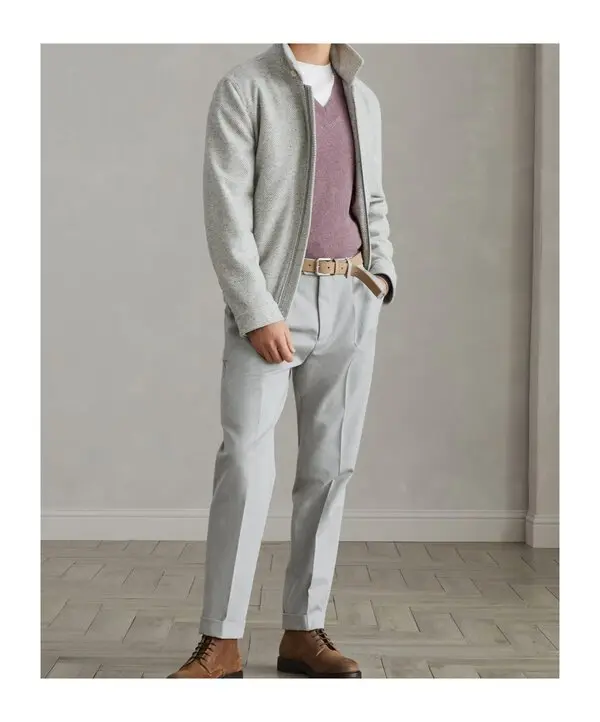 Brunello Cucinelli Ribbed V-neck Jumper