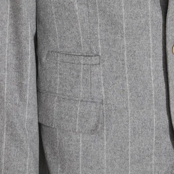 Brunello Cucinelli Single Breasted Tailored Blazer - Grey