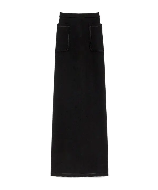 Max Mara Maxi Skirt With Flap Pockets - Black
