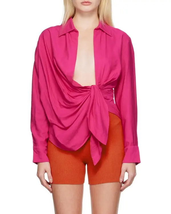 Jacquemus Bahia Knot-detail Shirt