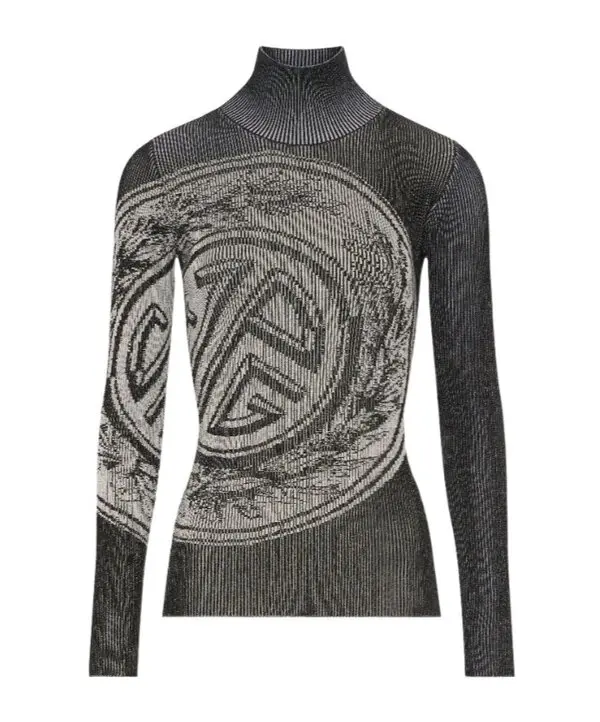 JEAN PAUL GAULTIER Laurel Stamp Jacquard Long Sleeve Sweater