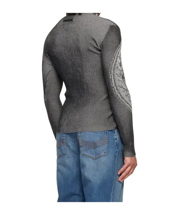 JEAN PAUL GAULTIER Laurel Stamp Jacquard Long Sleeve Sweater