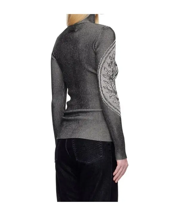 JEAN PAUL GAULTIER Laurel Stamp Jacquard Long Sleeve Sweater