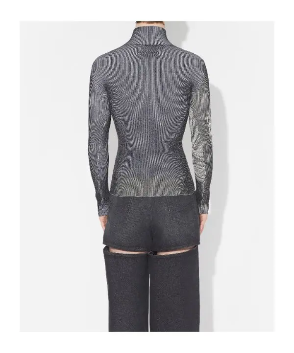 JEAN PAUL GAULTIER Laurel Stamp Jacquard Long Sleeve Sweater