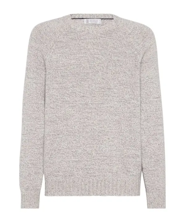 Brunello Cucinelli Marl-knitted Crewneck Jumper