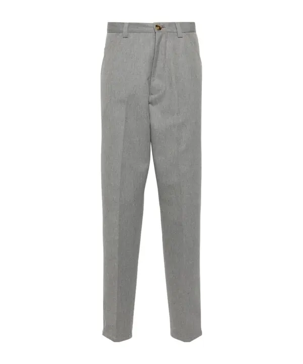 Brunello Cucinelli Straight-leg Tailored Trousers With Pressed Crease