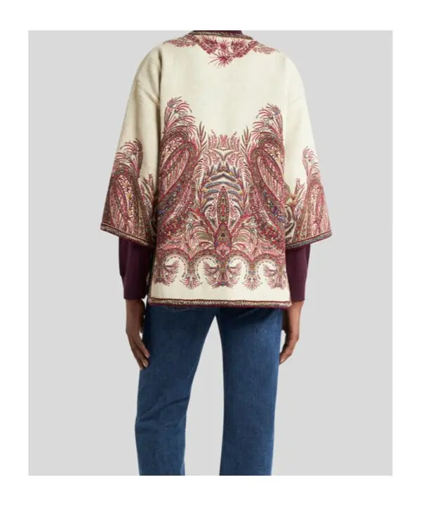 Etro Floral Paisley Jacquard Poncho