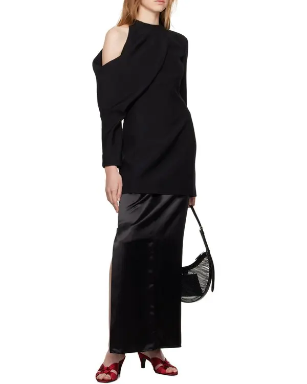 Khaite Tristan Draped Long Sleeve Top