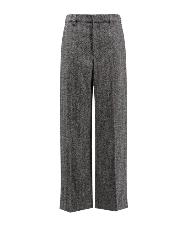 Brunello Cucinelli Straight Leg Herringbone Trousers