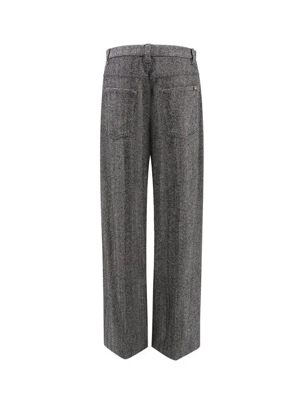 Brunello Cucinelli Straight Leg Herringbone Trousers