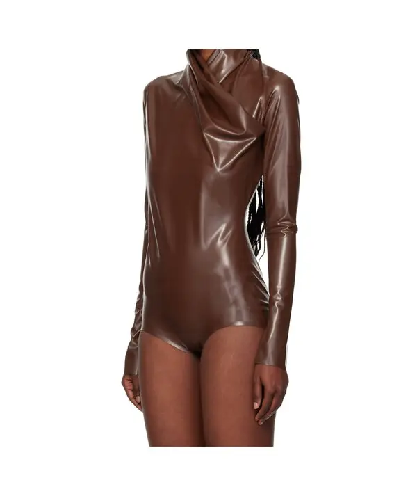 MUGLER Draped Long-sleeved Top