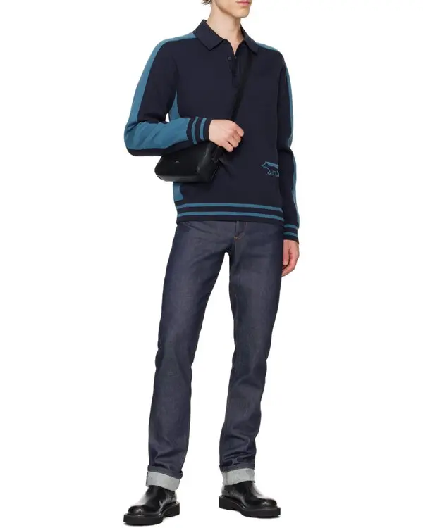 Maison Kitsuné Long-sleeved Polo Shirt
