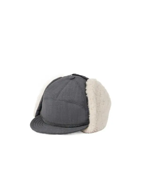 Brunello Cucinelli Monili Trim Baseball Cap - Grey