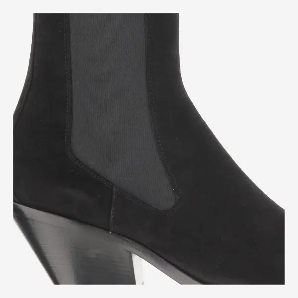 Khaite Austin Slip-on Square Toe Heeled Ankle Boots