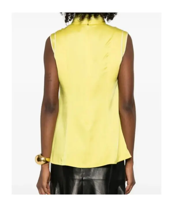 JIL SANDER Sleeveless Stand Collar Vest