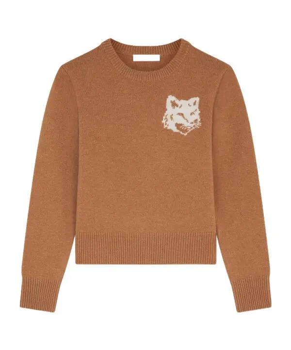 Maison Kitsuné Fox Head Intarsia Jumper - Sequoia