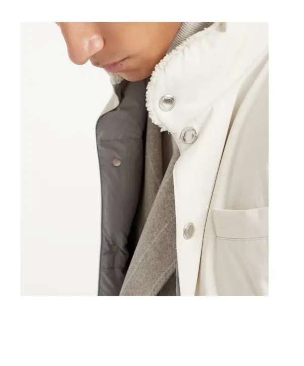 Brunello Cucinelli Sleeveless Padded Vest With Sherpa Collar