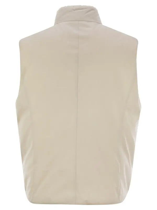 Brunello Cucinelli Sleeveless Padded Vest With Sherpa Collar