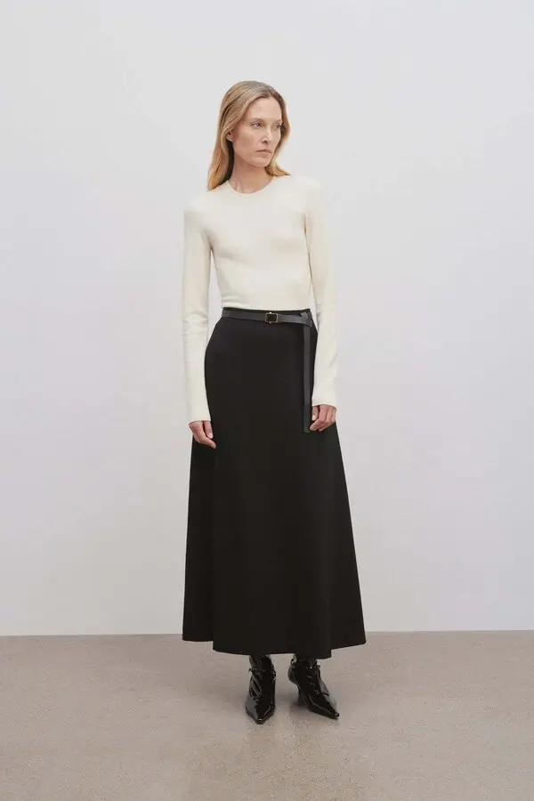 THE ROW Flores Zipped Skirt