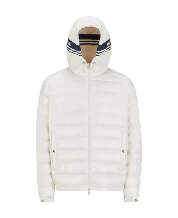 Moncler Year Of The Dragon" Hooded Zip-up Short Down Jacket - White