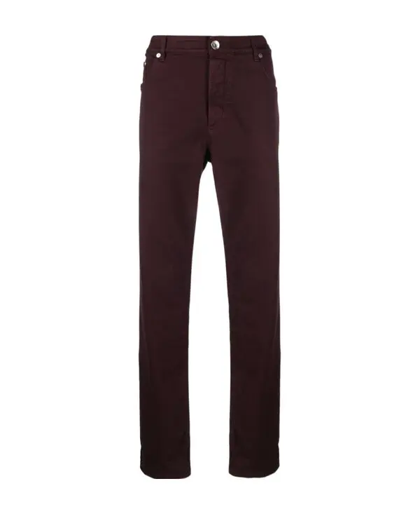 Brunello Cucinelli Straight-leg Jeans With Back Logo Patch - Black