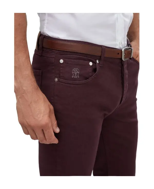 Brunello Cucinelli Straight-leg Jeans With Back Logo Patch - Black