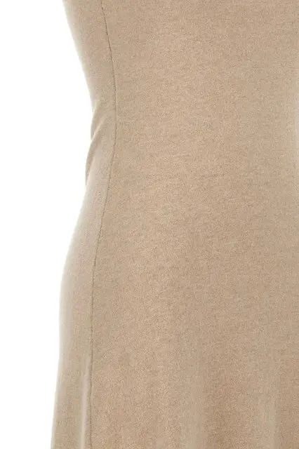Brunello Cucinelli Sleeveless Knitted Maxi Dress With Rib Details