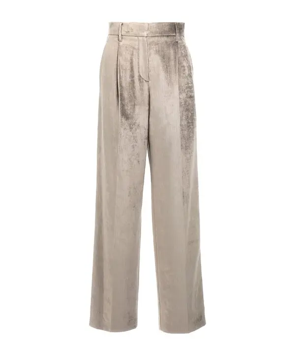 Brunello Cucinelli Chenille Wide Leg Trousers